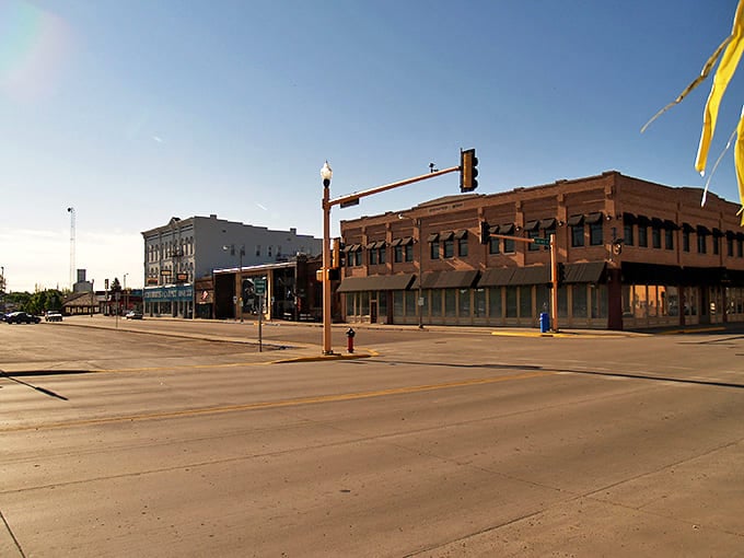 The warm brick facades of downtown Jamestown buildings invite you to slow down and remember when shopping was a leisurely affair.