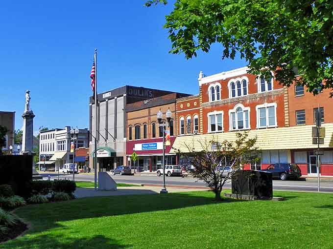 Madisonville's well-maintained downtown features historic buildings and green spaces where residents enjoy affordable small-town living.