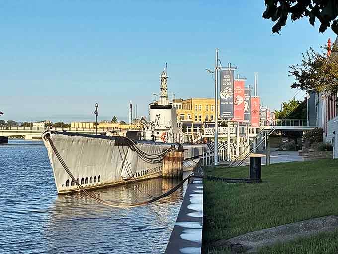 Manitowoc's maritime history comes alive with the USS Cobia submarine, a fascinating WWII vessel docked along the waterfront museum.