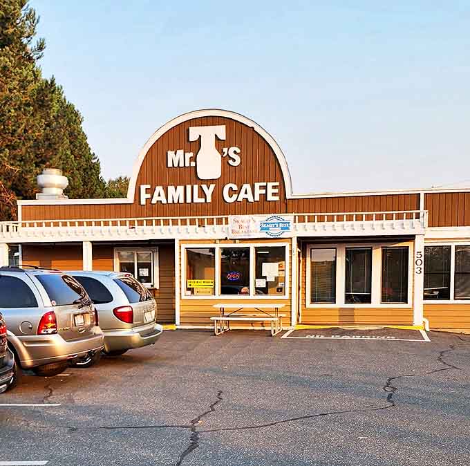 The warm glow of Mr. T's Family Cafe promises the kind of meal that makes you want to unbutton your pants afterward.