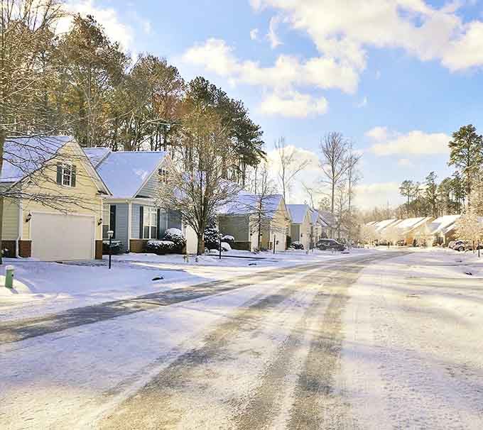 Snow blankets the peaceful streets of Ocean Pines in winter. Even Mother Nature knows this place deserves the prettiest seasonal decorations!