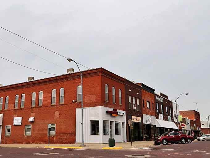 Beautiful brick buildings house small businesses that have weathered economic storms through genuine community connections and loyalty.