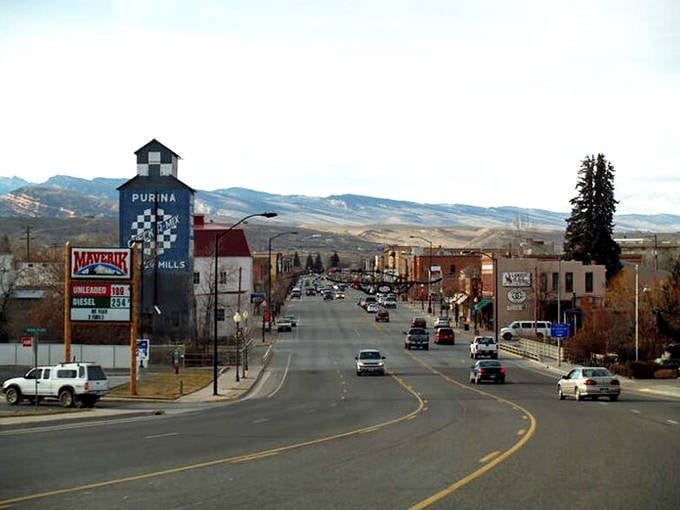 Morning light bathes Worland's main street, where you can still find that mythical creature: the affordable American lifestyle.