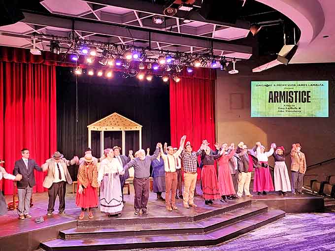 Community theater thrives at Bayshore Arts Center, where local talent proves you don't need Broadway prices to experience the magic of live performance.