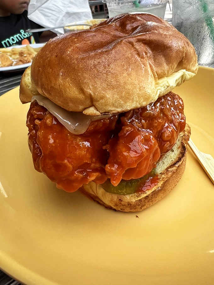 This Buffalo chicken sandwich doesn't just bring the heat&mdash;it brings a symphony of flavors that dance across your taste buds.