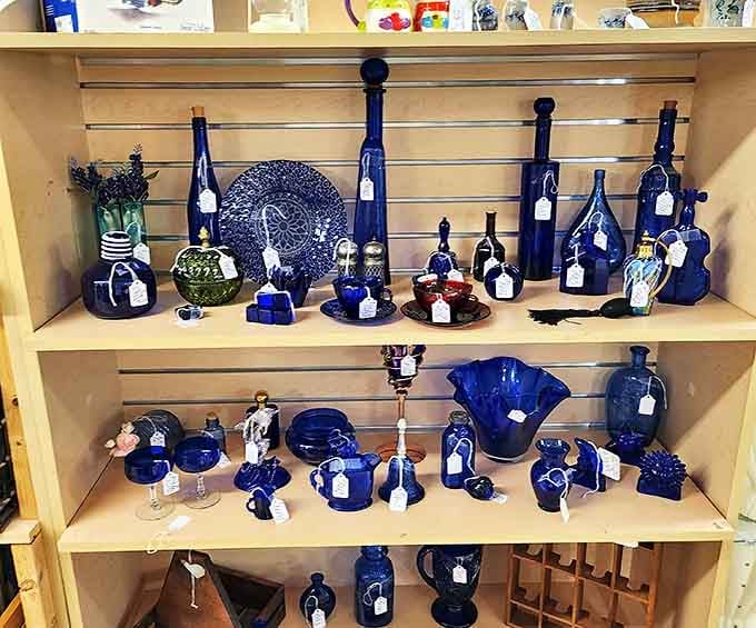 A sea of cobalt blue glass that would make your grandmother swoon and your interior designer friend nod in approval.