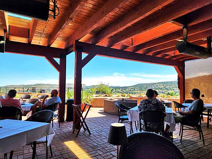 The patio view rivals the food for your attention&mdash;Colorado's mountains providing the kind of backdrop that makes every meal feel like a special occasion.