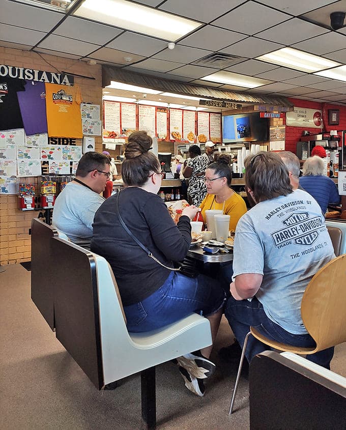 The true measure of a great local spot: tables filled with folks from all walks of life, united by the universal language of good food.
