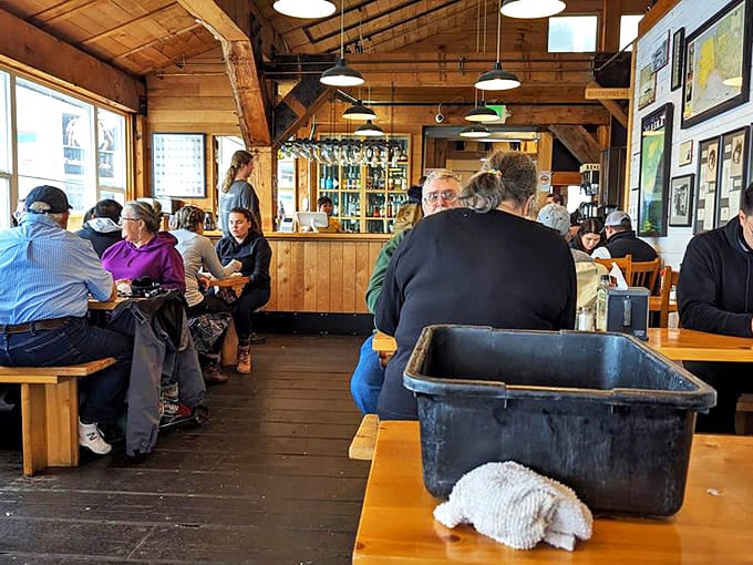 The communal tables aren't just for eating&mdash;they're for storytelling. Where locals and visitors alike bond over their mutual love affair with perfectly prepared seafood.