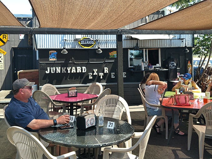 The outdoor seating area offers a chance to enjoy Oregon's beautiful days &ndash; and strategize how to tackle the feast that's coming your way.