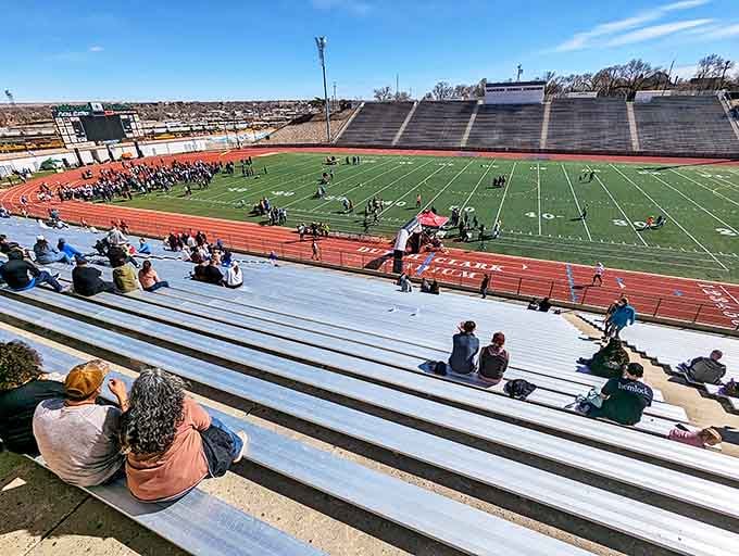 Game day at Dutch Clark Stadium &ndash; where community spirit is as strong as the coffee you'll need after cheering yourself hoarse.