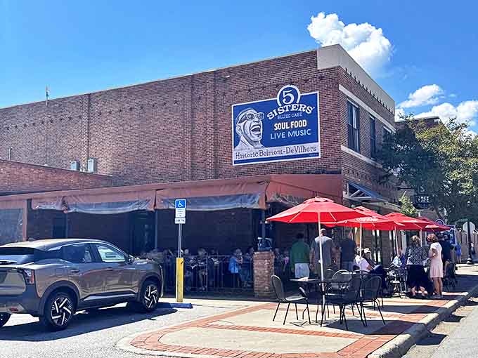 Five Sisters Blues Caf&eacute; serves up soul food that makes you want to hug the chef, with outdoor seating perfect for people-watching between bites.