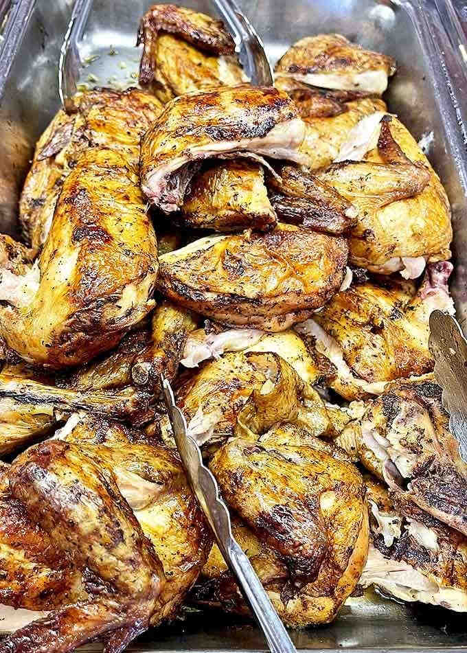 A tray of perfectly grilled chicken that makes you wonder if the "Bar-B-Que" in Shealy's name is selling itself short.