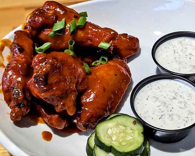 These wings aren't just hot&mdash;they're presidential-executive-order good. Served with cooling ranch and crisp cucumber slices for when things get too spicy.