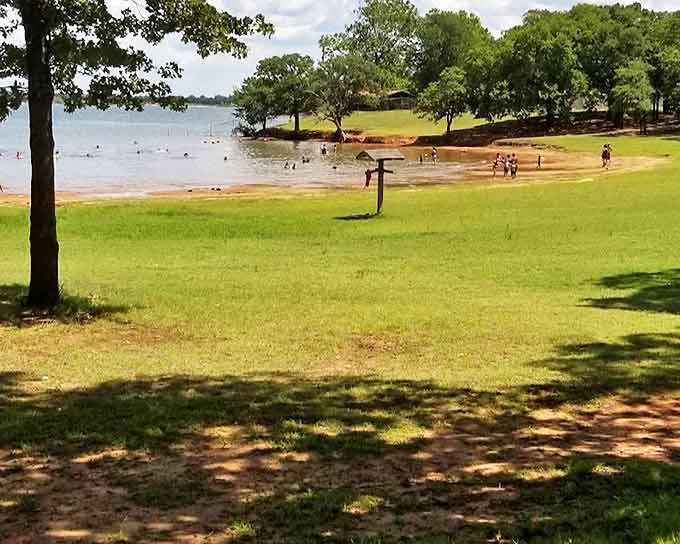 Lake Thunderbird's sandy shores offer a beach experience without coastal prices. Those swimmers know Oklahoma's best-kept secret isn't in any travel guide.
