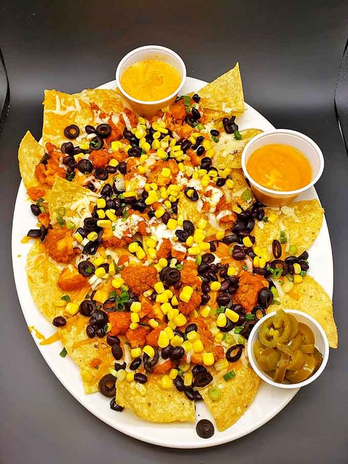 These loaded nachos aren't messing around&mdash;they're a serious commitment to happiness, with every chip bearing its fair share of toppings. No sad, naked chips here!