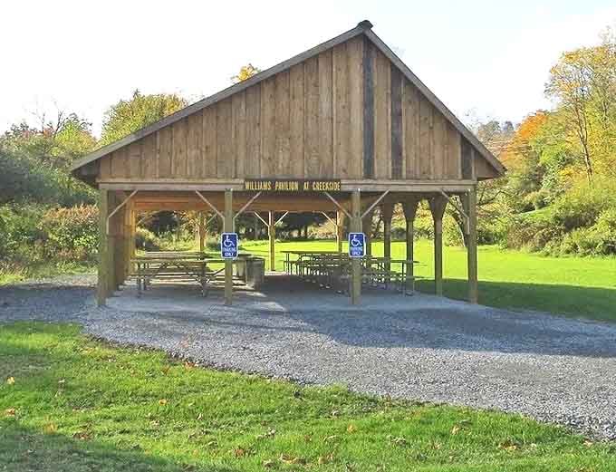 This pavilion isn't just a shelter&mdash;it's community headquarters, where picnics become feasts and strangers become friends under one roof.