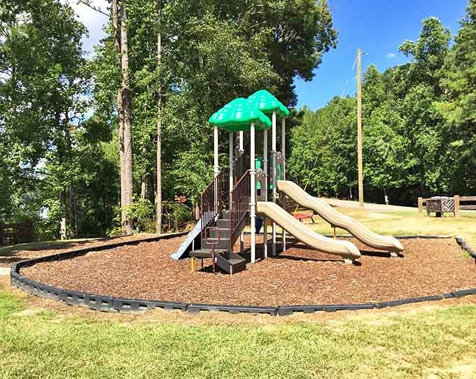 Childhood joy doesn't need Wi-Fi. This playground offers the original version of "sliding into DMs" &ndash; actual slides and dirt mounds.