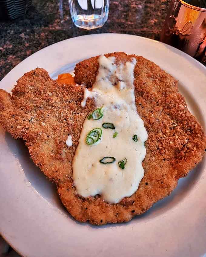 This schnitzel didn't just get the golden-brown memo&mdash;it arrived early and overachieved with a creamy sauce that steals the spotlight.