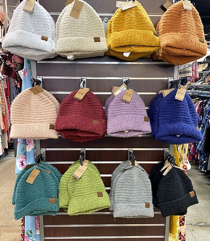 Beanie bonanza! These cozy caps in every hue of the rainbow stand ready to warm both heads and hearts without cooling down wallets.