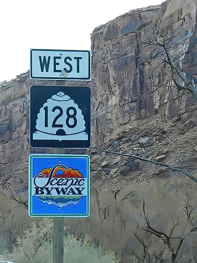 The official welcome committee to paradise. That "Scenic Byway" sign might be the understatement of the century.
