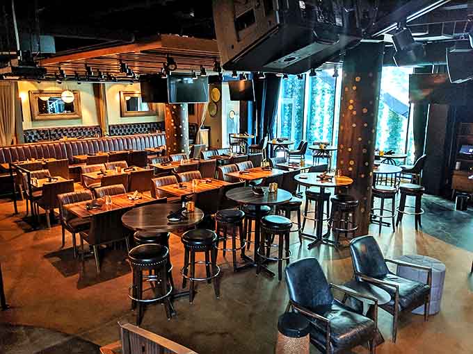 The dining area blends retro charm with contemporary comfort, like that cool uncle who still has vinyl records but also knows how to use TikTok.