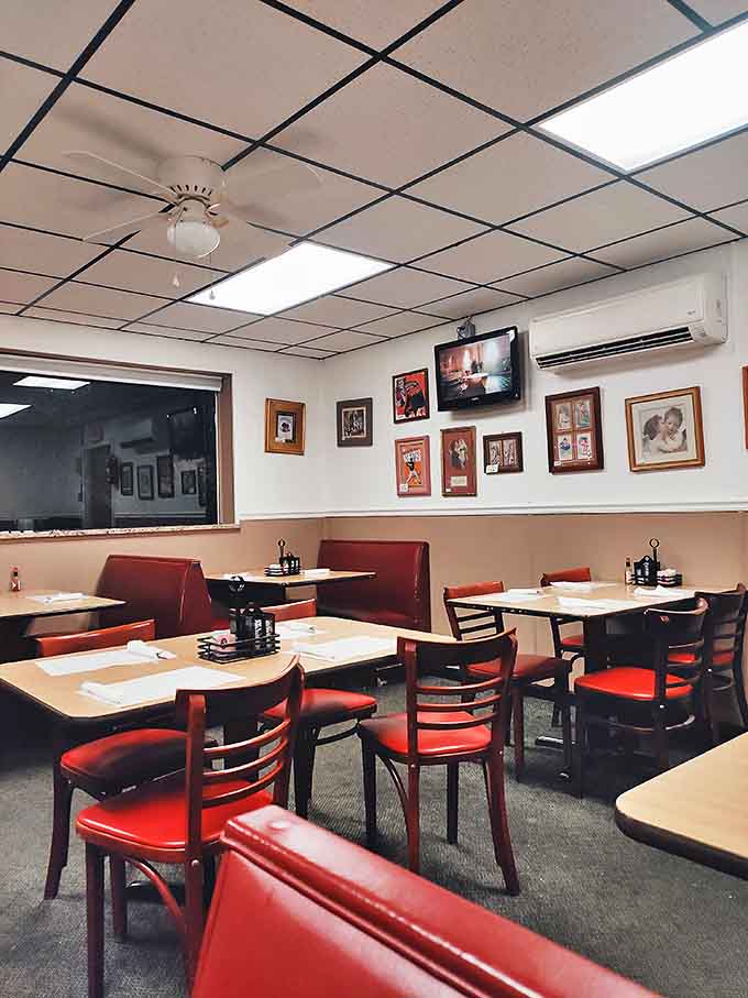 The dining area isn't designed for Instagram&mdash;it's designed for eating, talking, and the occasional "remember when" conversation that stretches through multiple coffee refills.