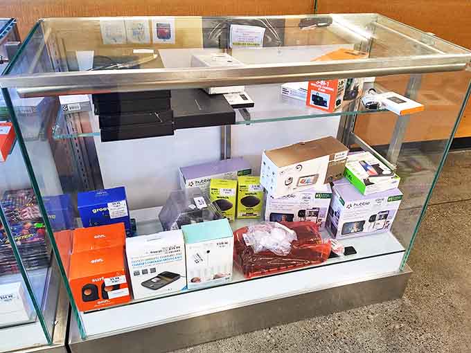 The electronics display case: where tech dreams meet wallet-friendly reality, and "maybe someday" transforms into "I'll take it today!"