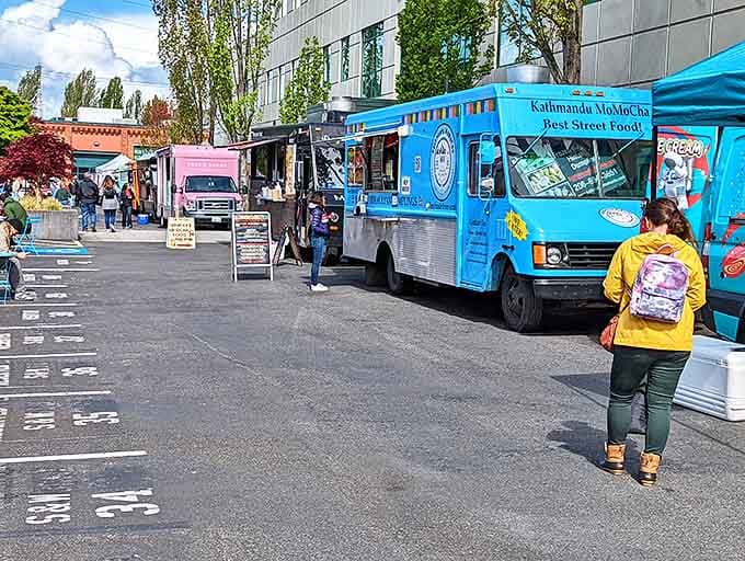 The international food truck lineup proves that Seattle's culinary scene extends well beyond coffee and seafood.