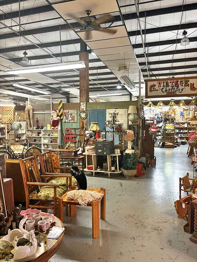 Furniture highway! Navigate these aisles of possibility where yesterday's dining room tables are tomorrow's family heirlooms waiting to be discovered.