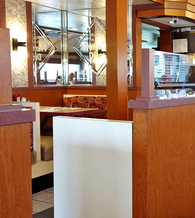 Wood paneling and mirrored accents create that perfect diner ambiance&mdash;like dining in your cool uncle's basement, if your uncle were a short-order cooking genius.