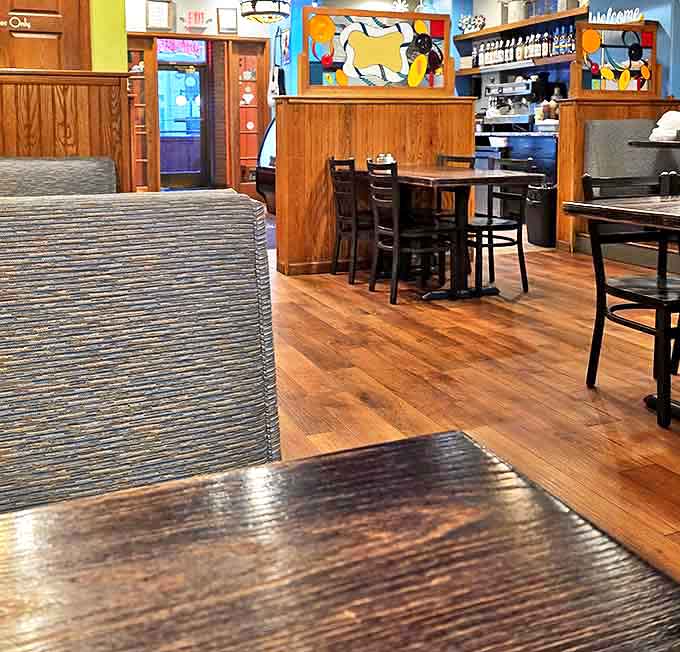 Every corner of Eggington's dining room feels like it was designed for comfortable conversation and serious eating—priorities in exactly the right order.