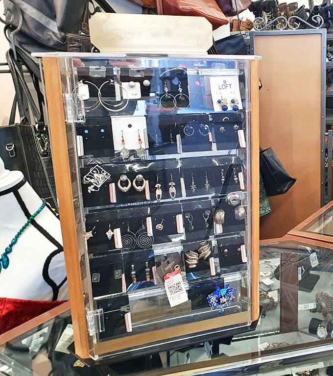 Jewelry displays transform ordinary accessories into museum-worthy exhibits, each piece waiting to become someone's "Where did you get that?" conversation starter.