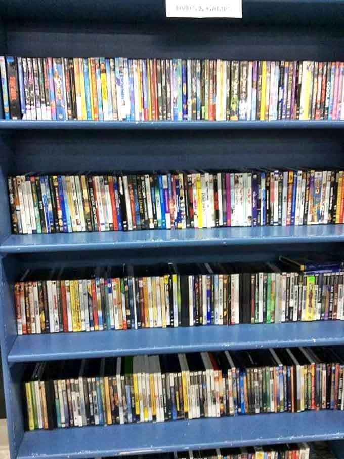 Hollywood's entire history sits on these shelves. From forgotten rom-coms to classic westerns, these DVDs are ready for your next nostalgic movie night.