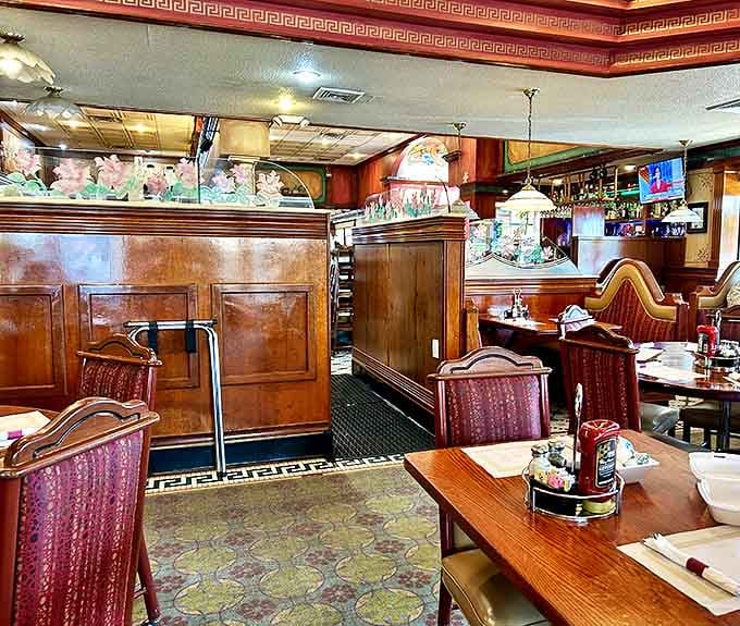 The dining room's warm wood tones and classic booth seating create that "I've finally found my breakfast home" feeling we're all secretly searching for.
