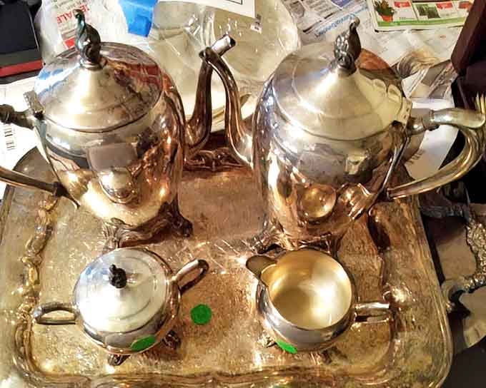 This silver tea service whispers of elegant afternoons and sophisticated gatherings&mdash;all for less than dinner for two.