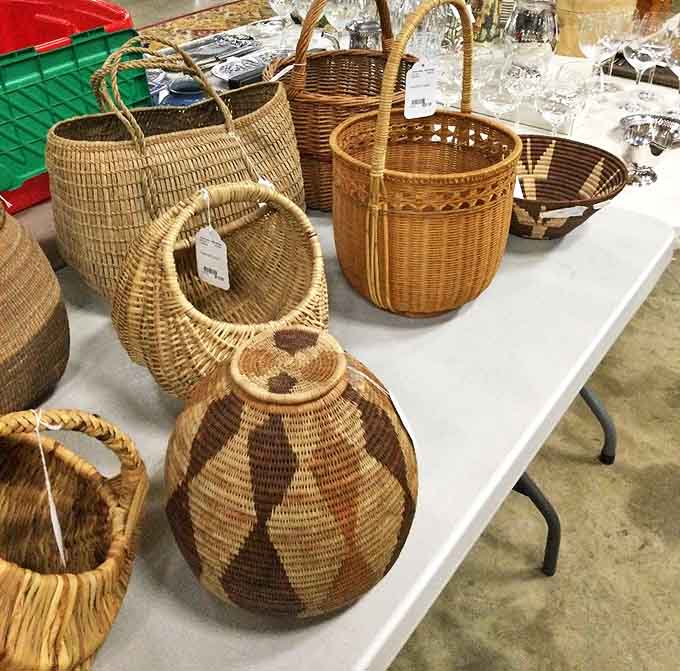 Woven baskets that once carried picnics or laundry now stand ready for their Pinterest-worthy second act in your carefully curated home.