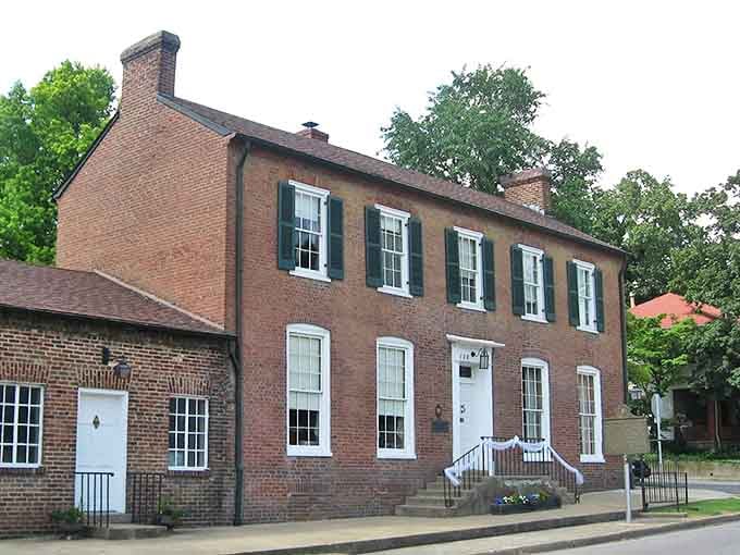 This historic brick building in Elizabethtown showcases the well-preserved architecture that makes the town feel like stepping back in time.