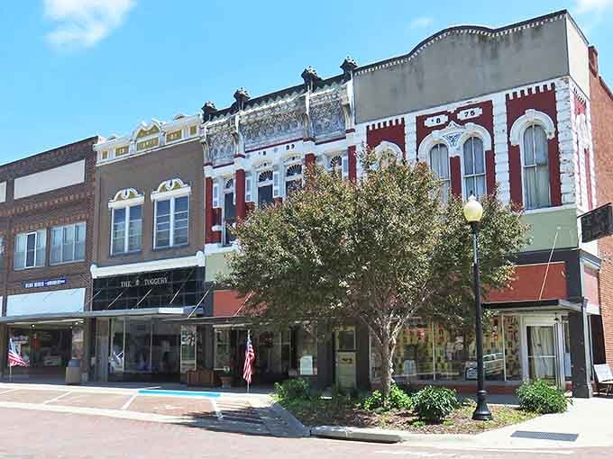 Ornate facades and vintage storefronts transport visitors to an era when craftsmanship and detail truly mattered in construction.