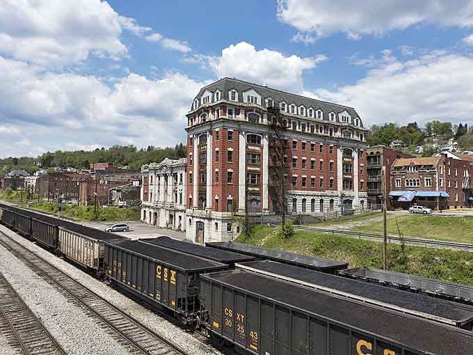 Grafton's historic brick buildings whisper tales of railroad glory days, standing proud like architectural time travelers.