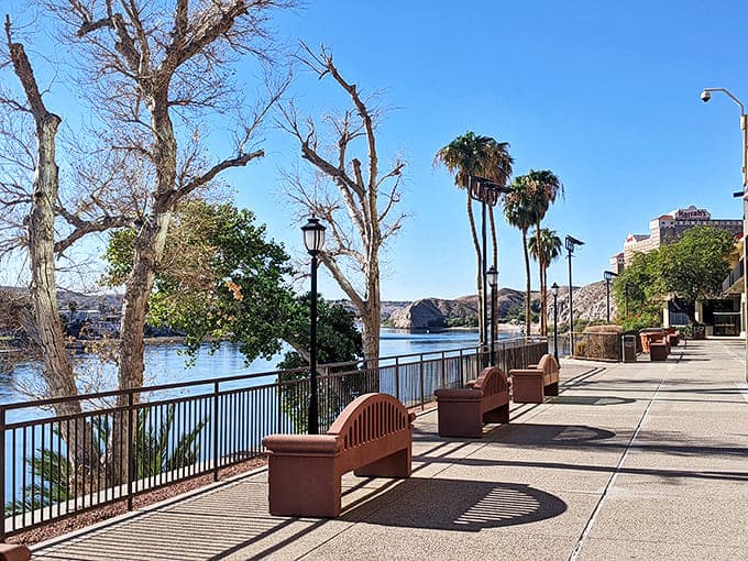 Laughlin's Riverwalk offers desert-meets-oasis vibes where you can contemplate life's mysteries or just enjoy a good sandwich.