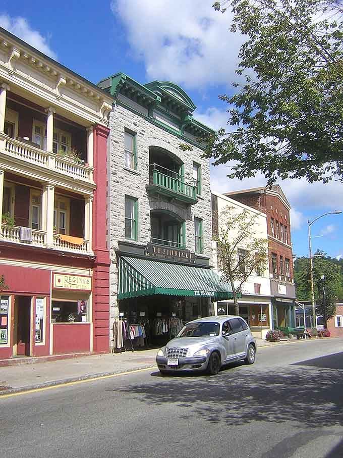 Saranac Lake’s historic buildings line its downtown streets, showcasing the village’s long-standing small-town charm.