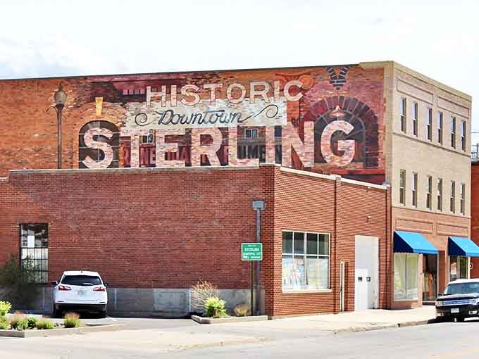 Sterling announces its pride with a bold mural that welcomes visitors to a downtown where faces quickly become familiar.