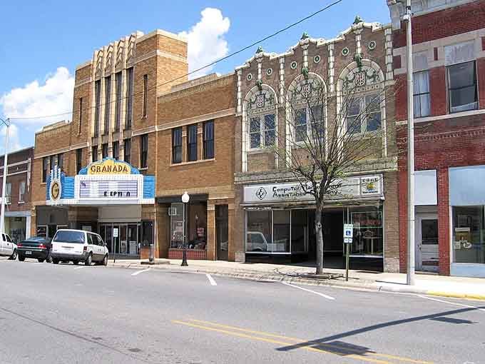 The kind of main street where you can still find a hardware store that sells individual screws from wooden drawers.