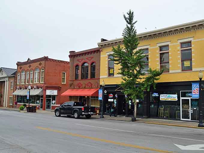 Somerset's vibrant downtown features colorful historic buildings where local businesses thrive without big-city overhead costs.