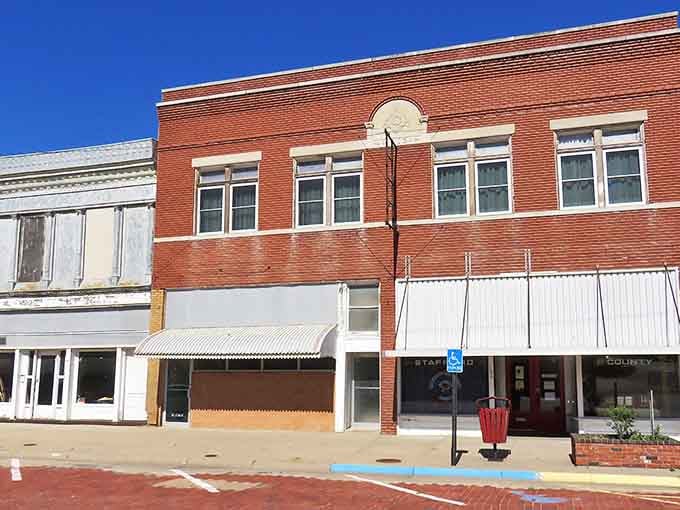 Stafford's brick buildings line a main street where parking is never a problem and shop owners might just know your coffee order.