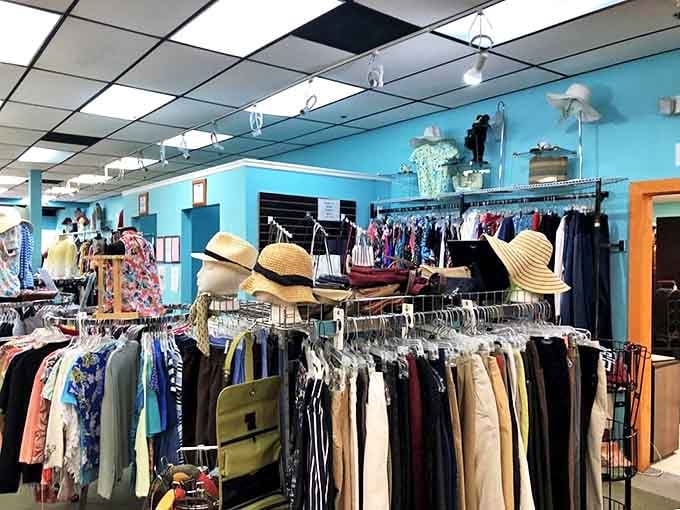 Beach hats and coastal decor reflect Stuart's seaside charm – shopping here feels like a vacation for your wallet.