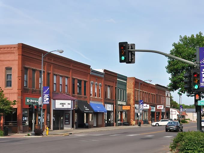 Downtown Vermillion blends historic charm with youthful energy, where brick buildings house everything from bookstores to craft breweries.