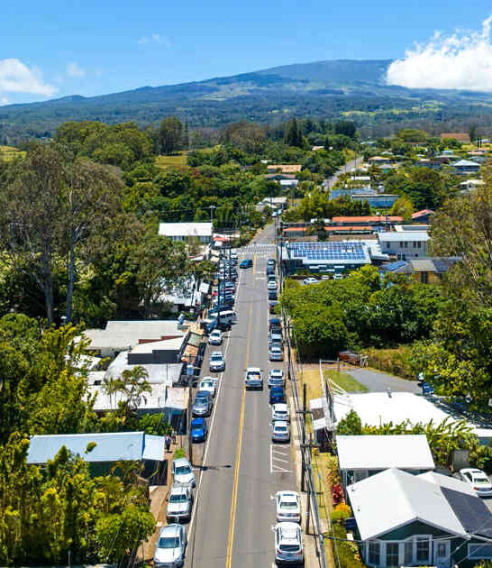 hawaii town dreamy postcard ftr