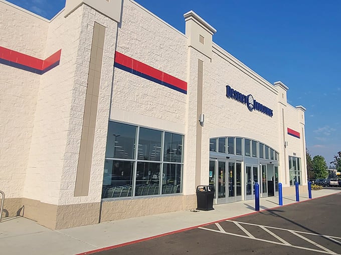 The storefront promises organization and cleanliness, two words rarely associated with thrift shopping adventures.